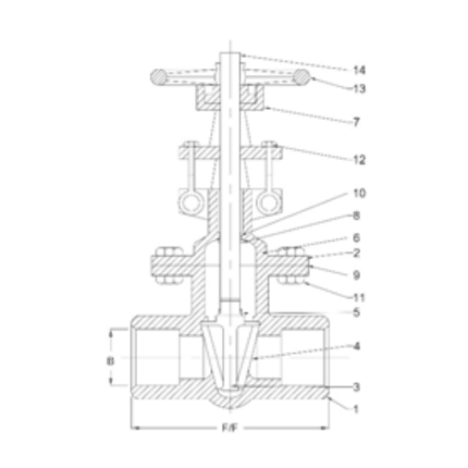 GATE VALVE, Screw End (150#, 300#) – Kanungo Enterprises